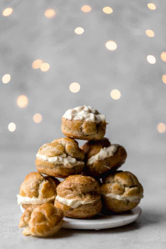 Easy Homemade Cream Puffs with Tiramisu Filling - Well Seasoned Studio