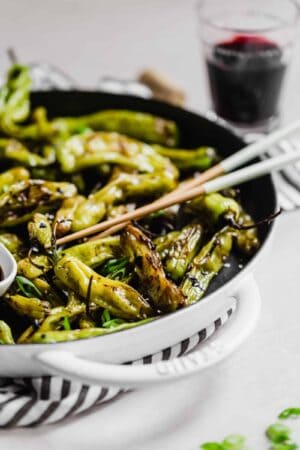 15-Minute Blistered Shishito Peppers with Garlic - Well Seasoned Studio