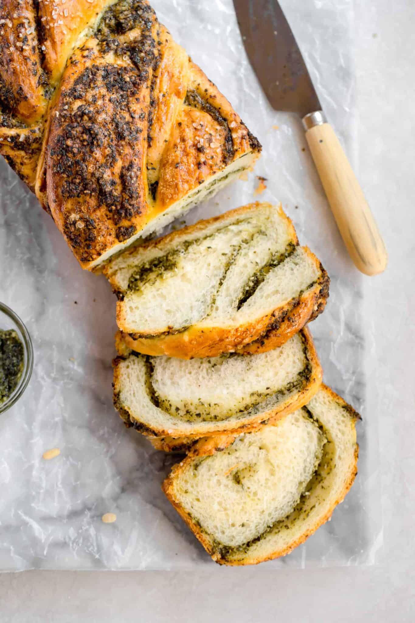 Braided Pesto Bread Recipe (with Video!) - Well Seasoned Studio