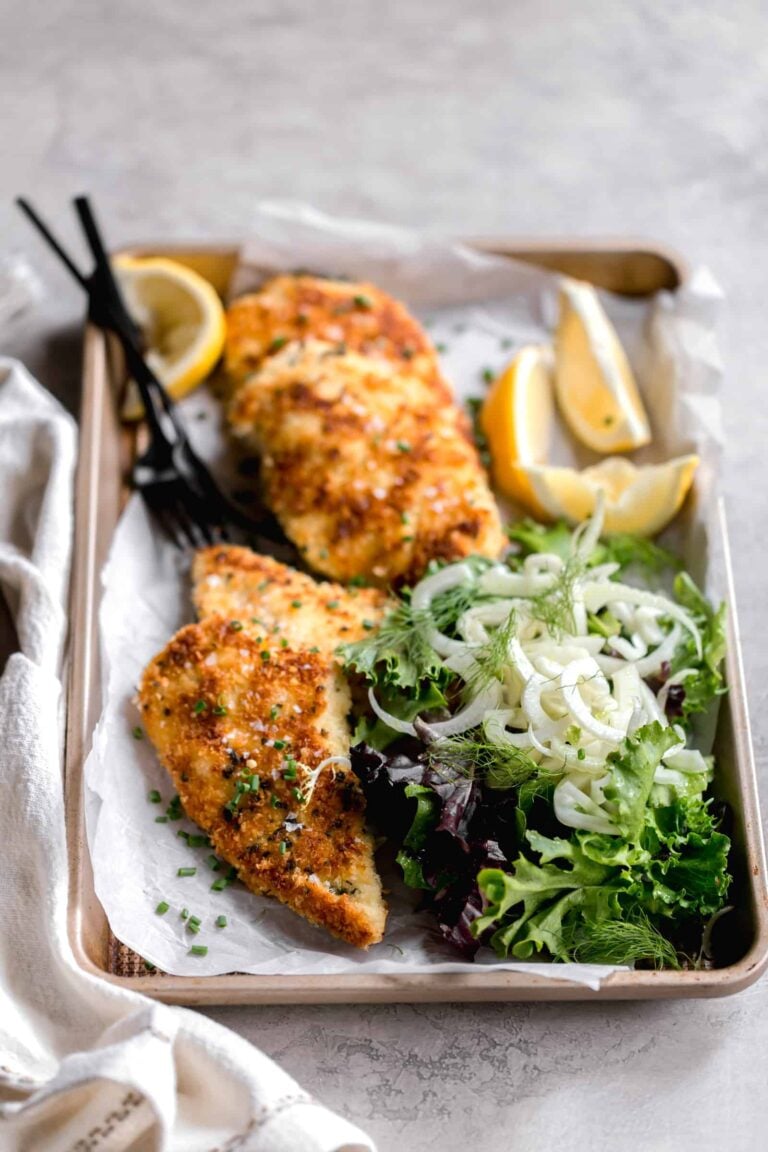 Chicken Milanese Recipe with Fennel (with Video) - Well Seasoned Studio