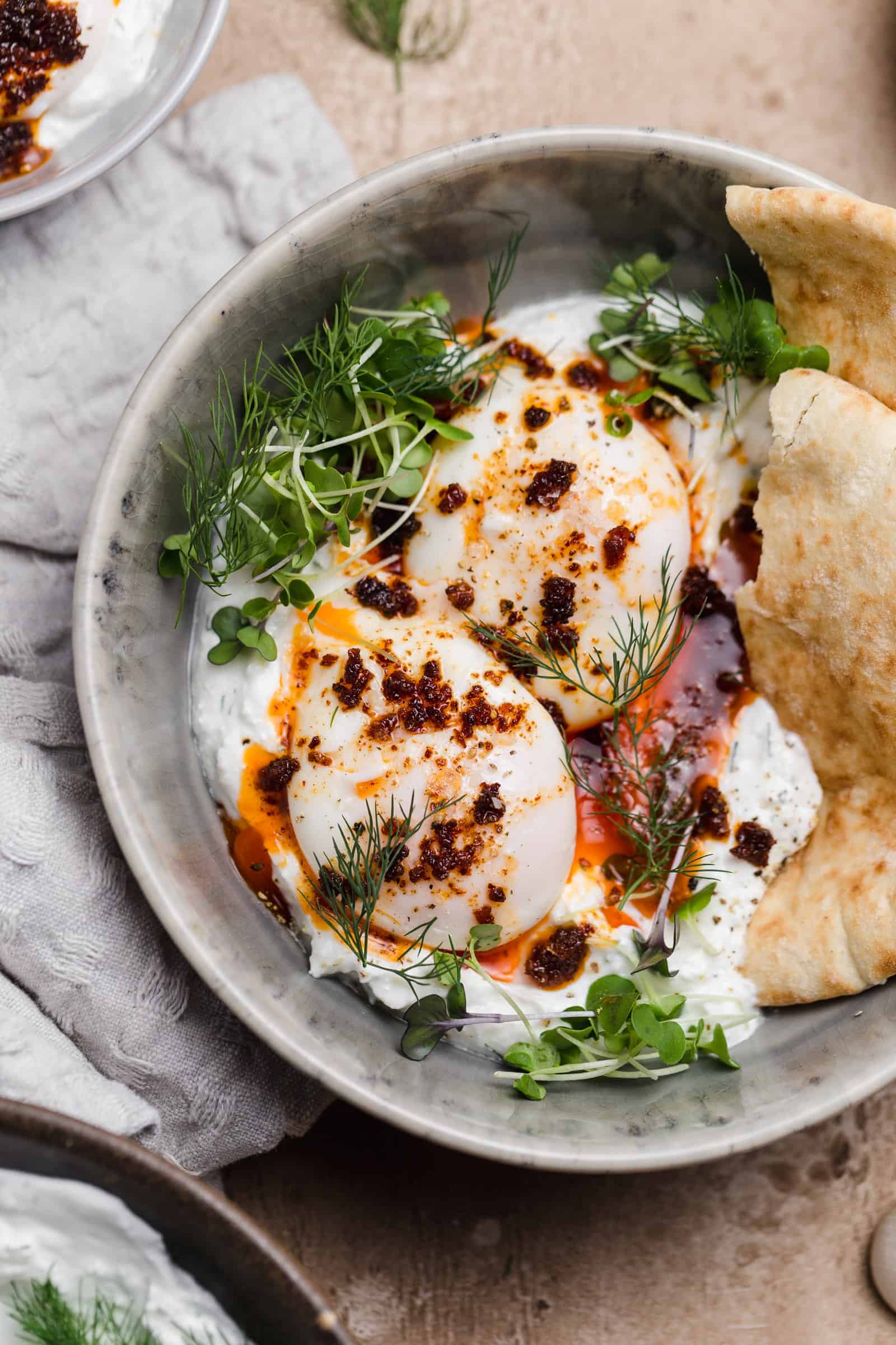 20-Minute Turkish Eggs with Herbed Yogurt (Çılbır) - Well Seasoned Studio