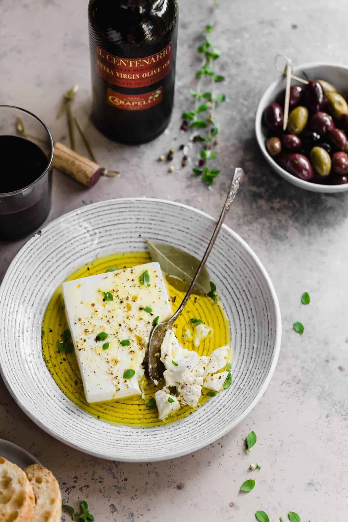 Marinated Feta (quick + simple appetizer!) - Well Seasoned Studio