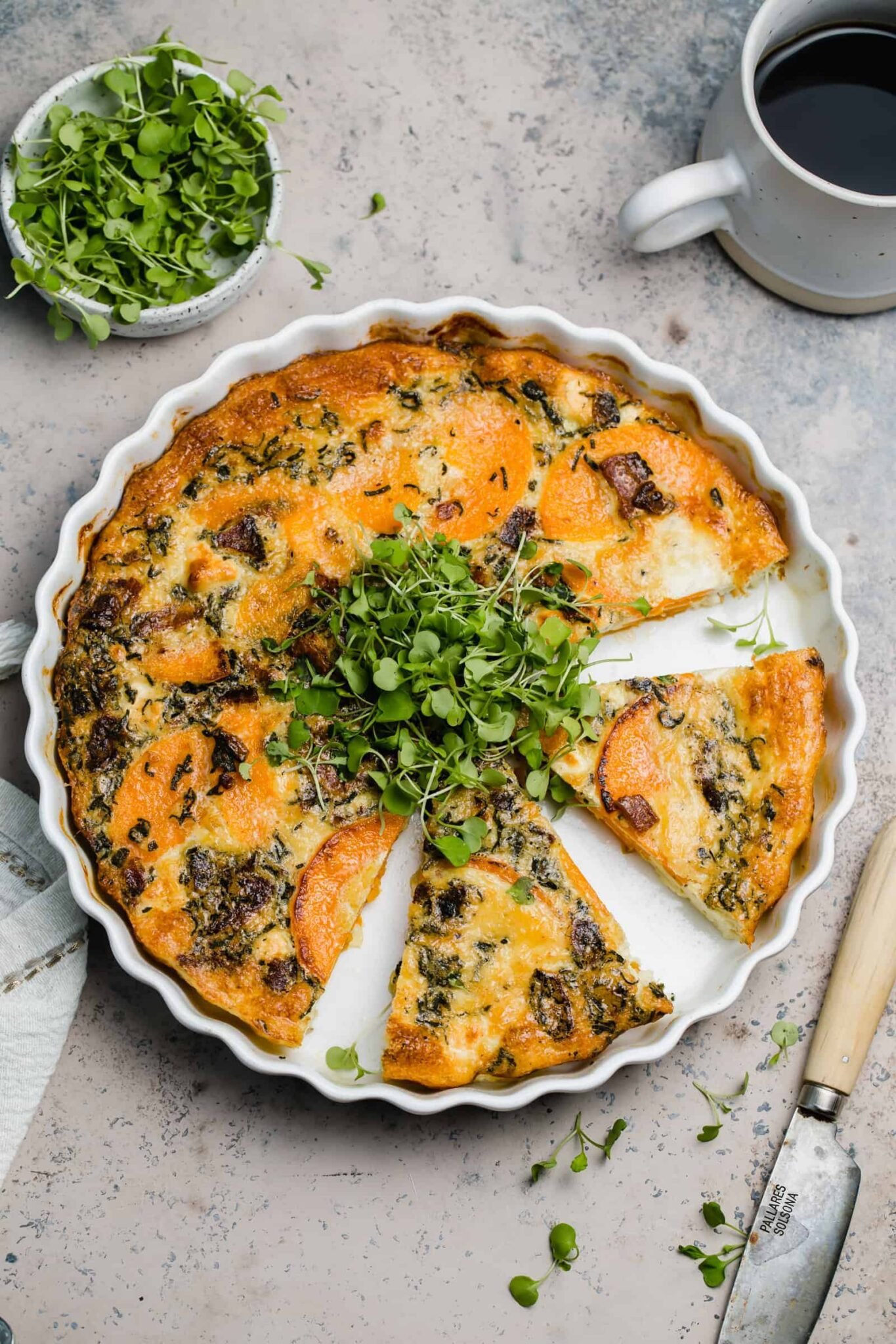 Creamy Butternut Squash and Goat Cheese Quiche - Well Seasoned Studio