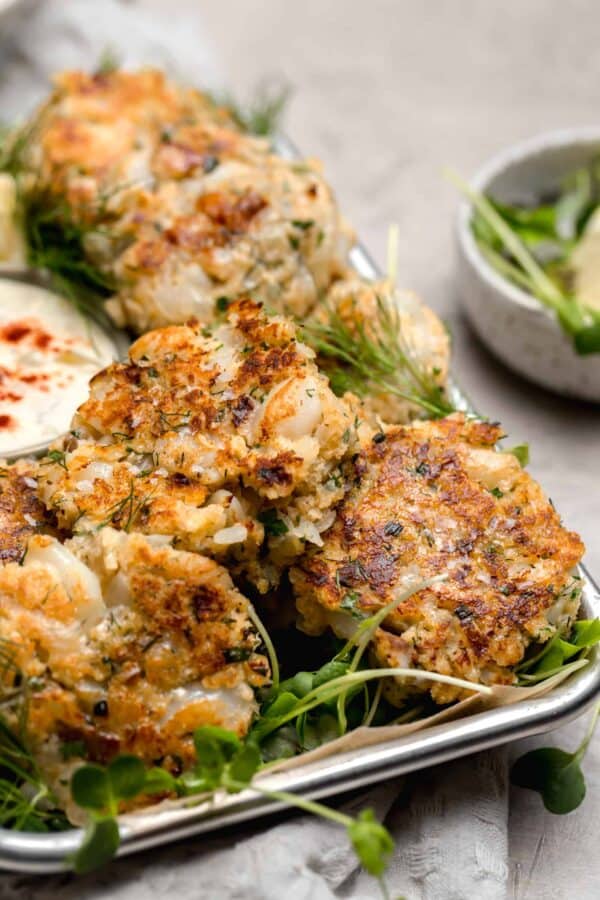 Classic Fish Cakes (with homemade tartar sauce!) - Well Seasoned Studio