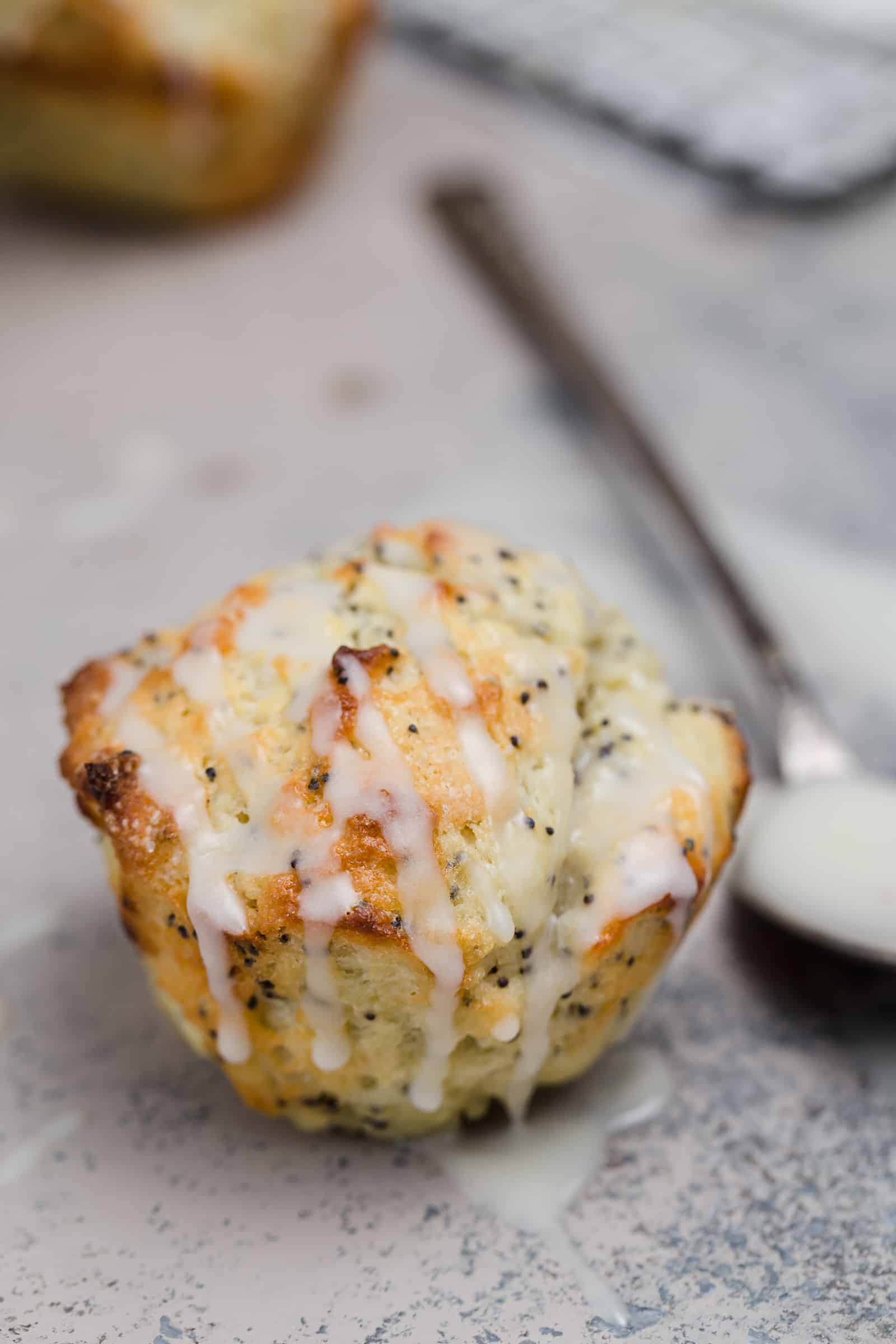 Lemon Poppy Seed Muffins with Lemon Glaze - Well Seasoned Studio