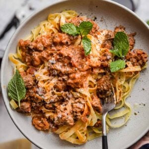 30-Minute Ground Lamb Ragu with Mint & Ricotta - Well Seasoned Studio