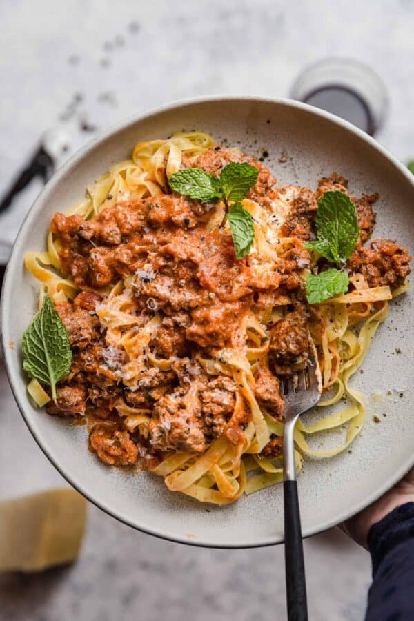 30-Minute Ground Lamb Ragu with Mint & Ricotta - Well Seasoned Studio