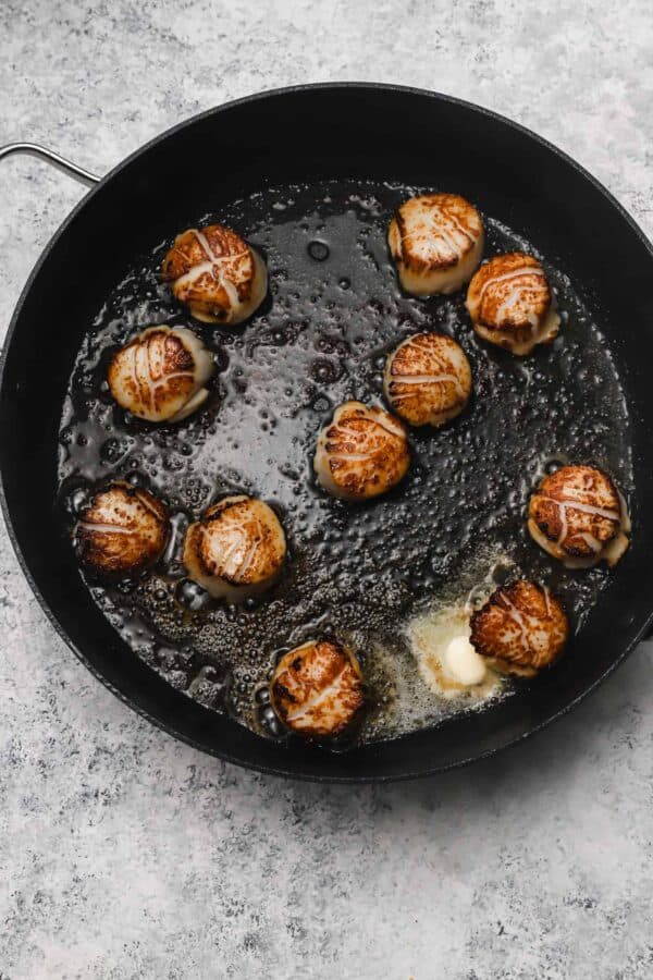 How To Pan Sear Scallops (Golden Crust Every Time!) - Well Seasoned Studio