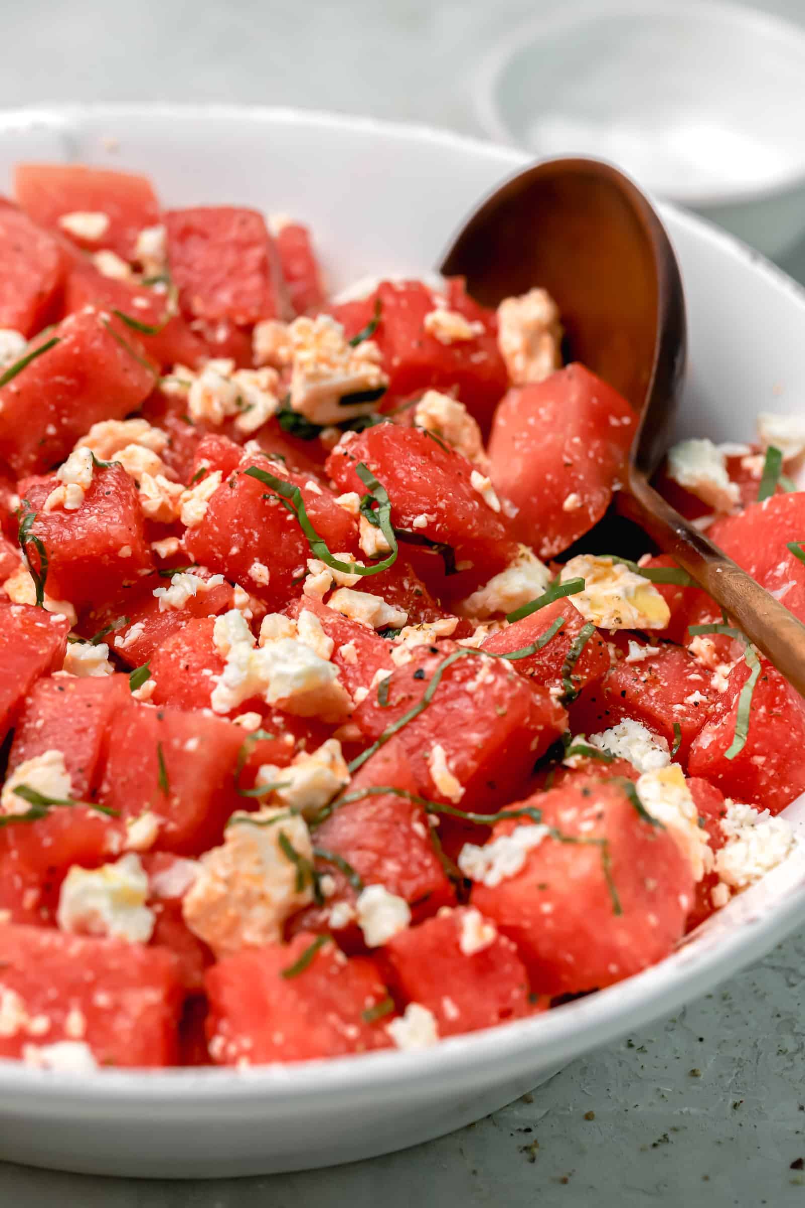 Watermelon Feta Salad (perfect summer side dish!) - Well Seasoned Studio