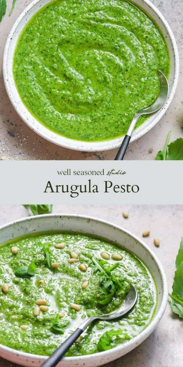 Peppery Arugula Pesto (Ready In 5 Minutes!) - Well Seasoned Studio