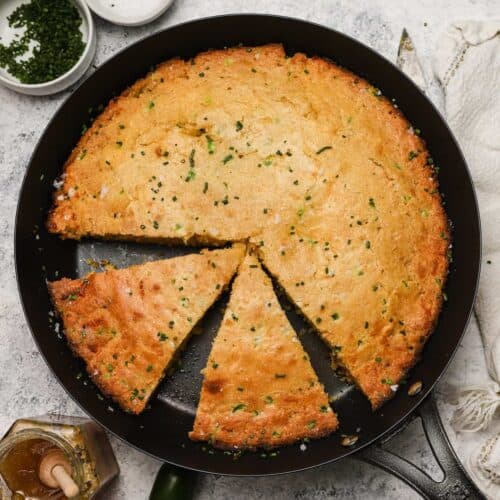 30-Minute Cast Iron Skillet Cornbread (Spicy & Cheesy) - Well Seasoned ...
