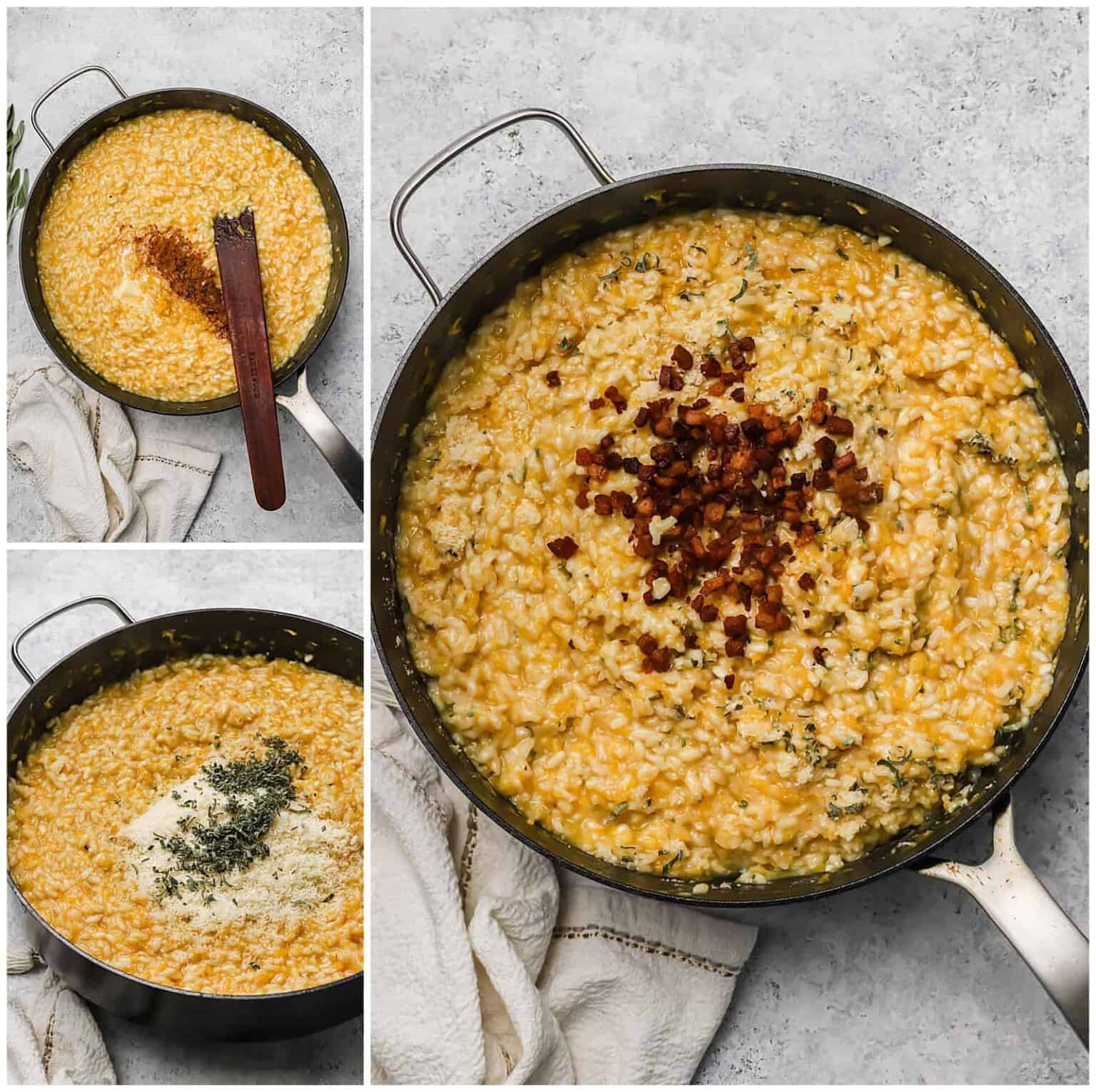 Creamy Butternut Squash Risotto with Pancetta - Well Seasoned Studio