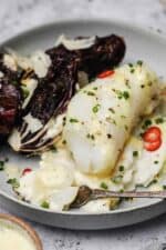 Butter Poached Cod with Tarragon Aioli - Well Seasoned Studio