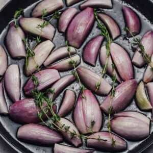4-Ingredient Oven-Roasted Shallots with Thyme - Well Seasoned Studio