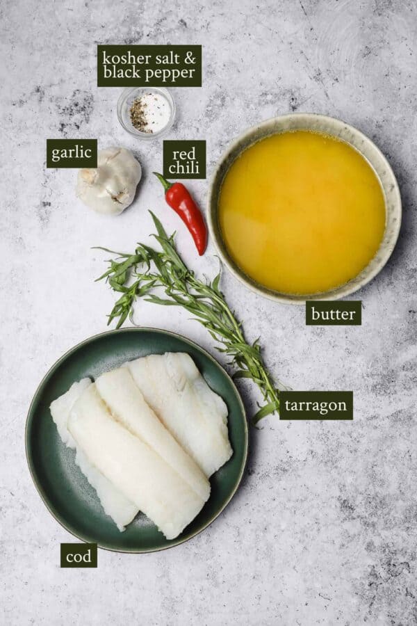 Butter Poached Cod with Tarragon Aioli - Well Seasoned Studio