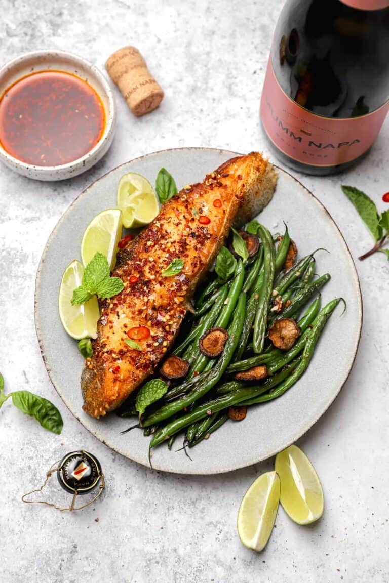 Pan Seared Halibut with Chili Garlic Oil - Well Seasoned Studio