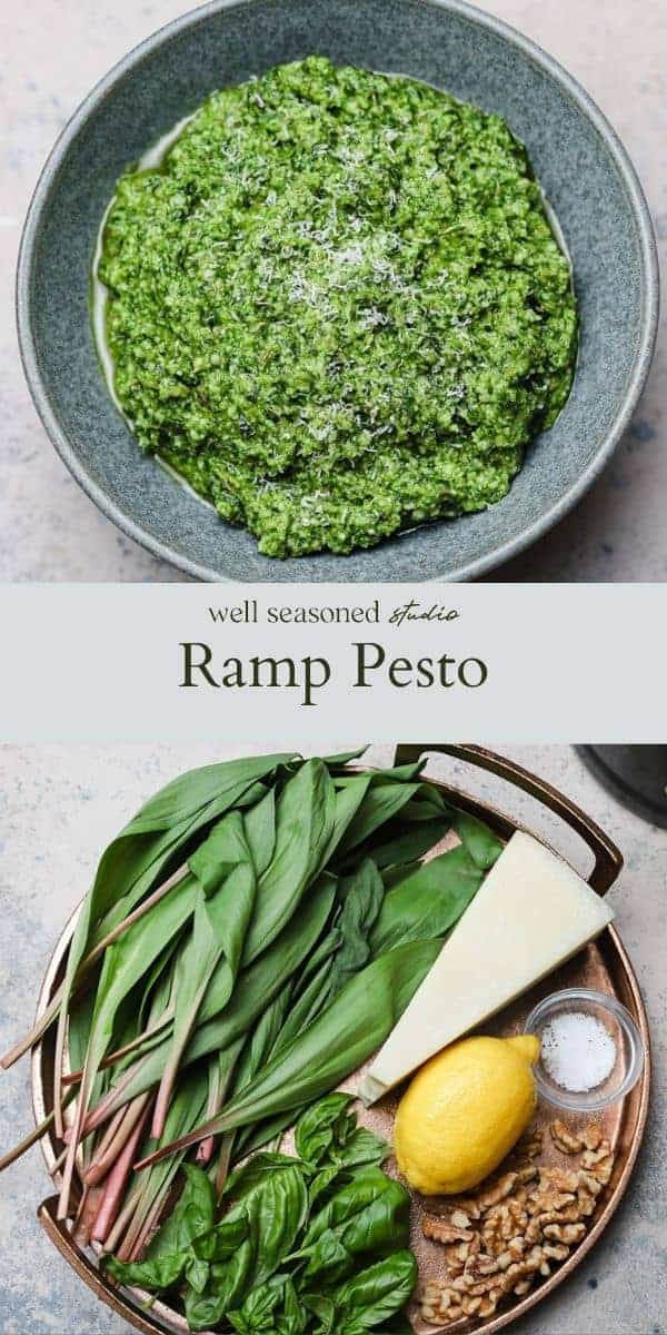 5-Ingredient Homemade Ramp Pesto - Well Seasoned Studio