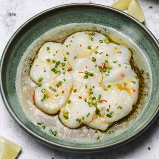 10-Minute Scallop Crudo with Soy, Lime, & Ginger - Well Seasoned Studio