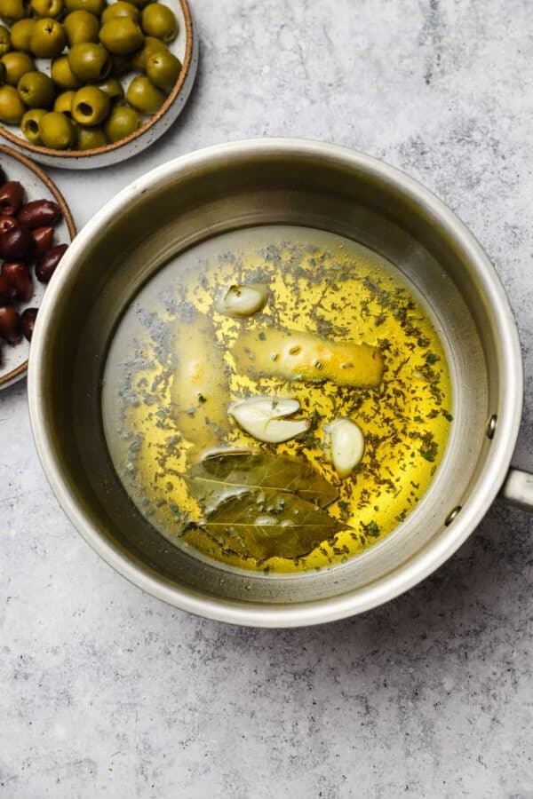 Marinated Olives with Garlic & Rosemary - Well Seasoned Studio