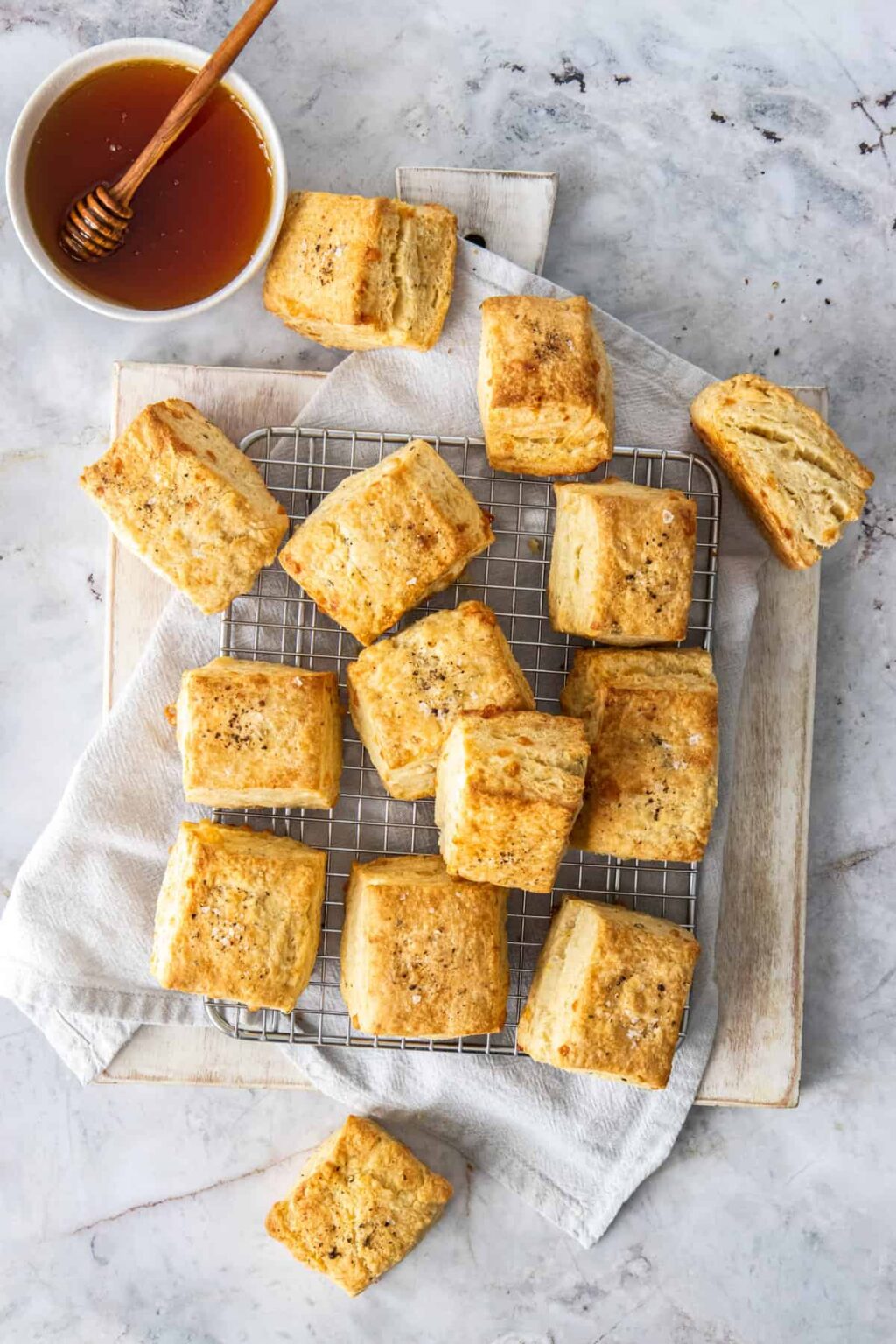 Flaky, Impressively Tall White Cheddar Biscuits (Video!) - Well ...