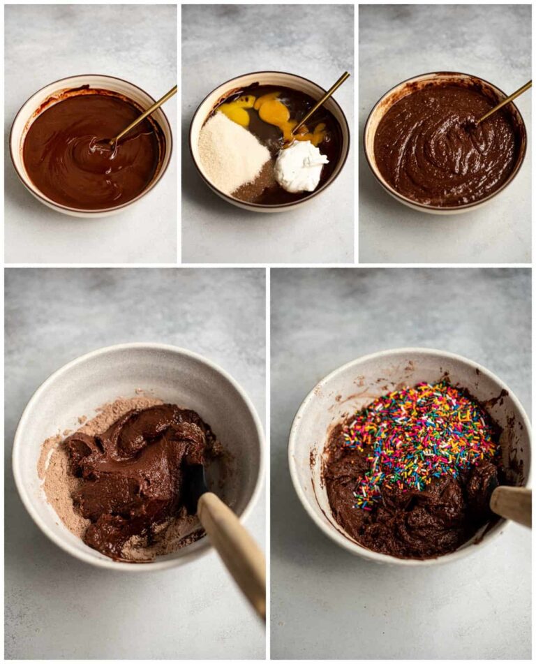 Mini Chocolate Funfetti Muffins with Greek Yogurt - Well Seasoned Studio