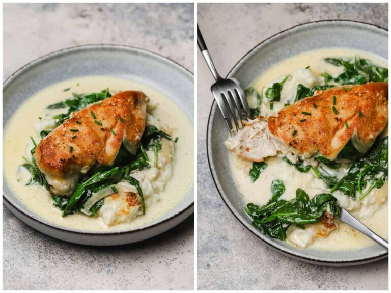 Creamy Chicken Florentine with White Wine Sauce - Well Seasoned Studio