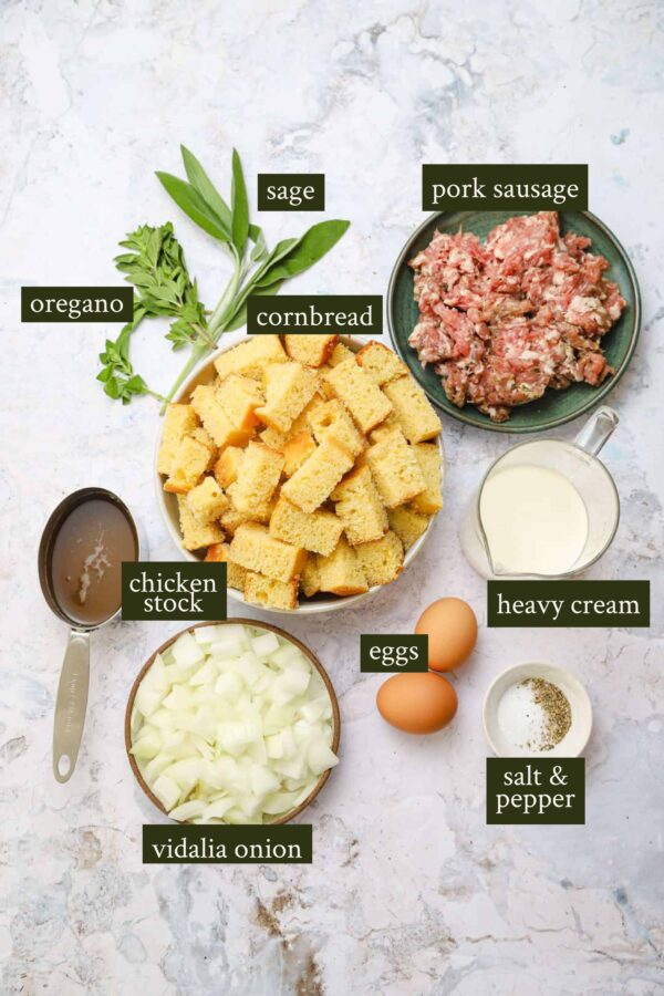 Southern Cornbread Dressing with Sausage - Well Seasoned Studio