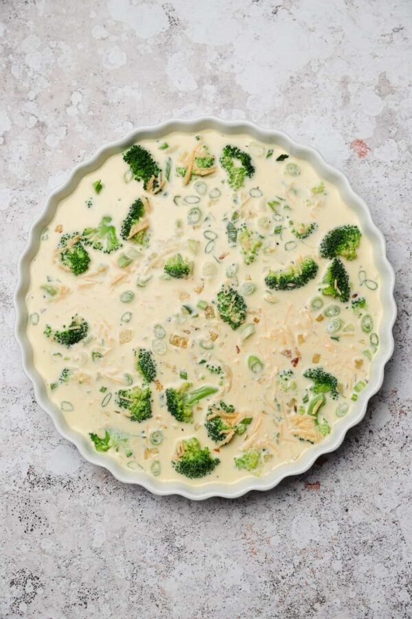 Easy, Crustless Broccoli Cheddar Quiche - Well Seasoned Studio
