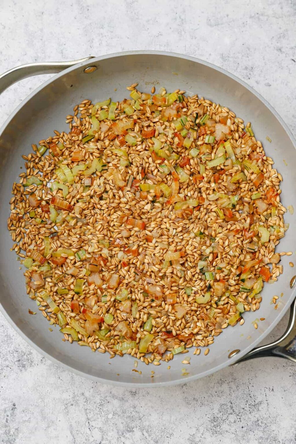 Thick, Creamy Farro Risotto (Farrotto) with Swiss Chard - Well Seasoned ...