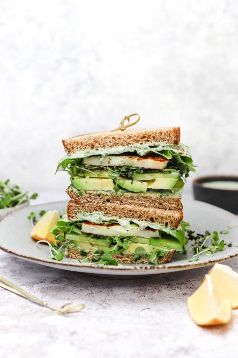 Green Goddess Sandwich {With Grilled Halloumi} - Well Seasoned Studio