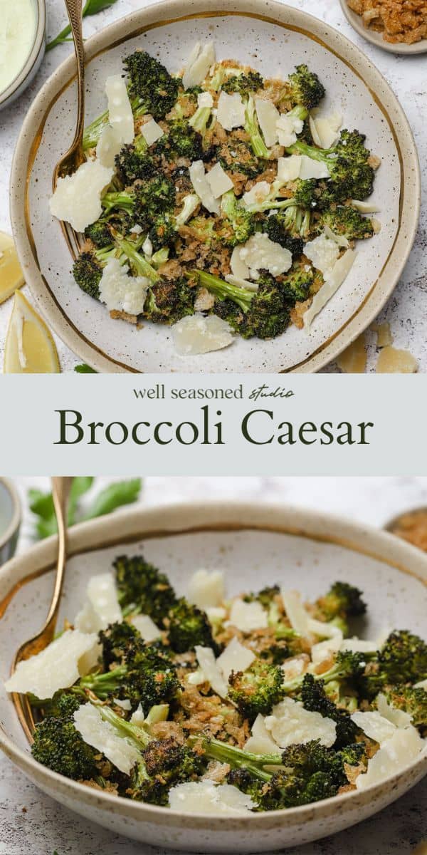 Broccoli Caesar Salad - Well Seasoned Studio