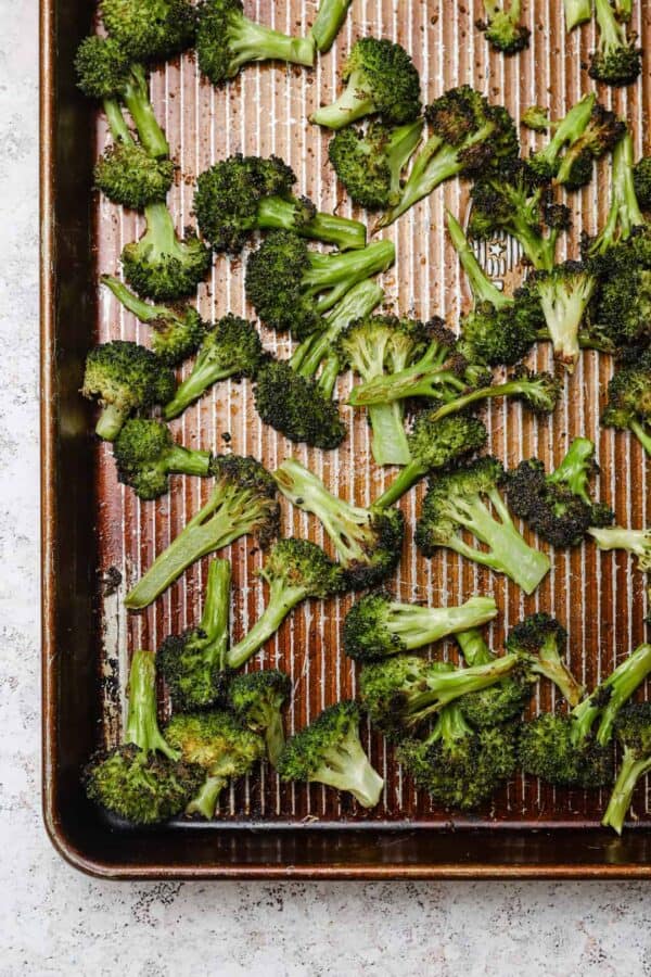 Roasted Broccoli Caesar Salad with Homemade Dressing - Well Seasoned Studio
