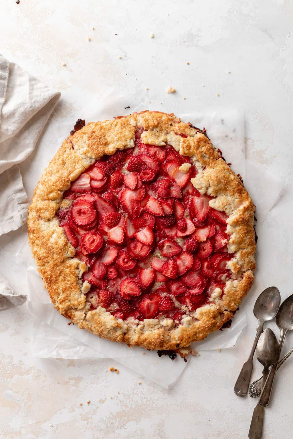 Easy Strawberry Galette with Flaky Crust - Well Seasoned Studio