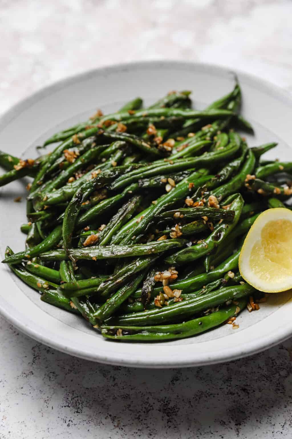 15-Minute Blistered Haricots Verts with Garlic - Well Seasoned Studio