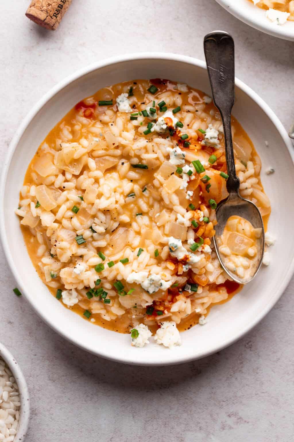 Creamy Vegetarian Risotto with Buffalo Sauce - Well Seasoned Studio