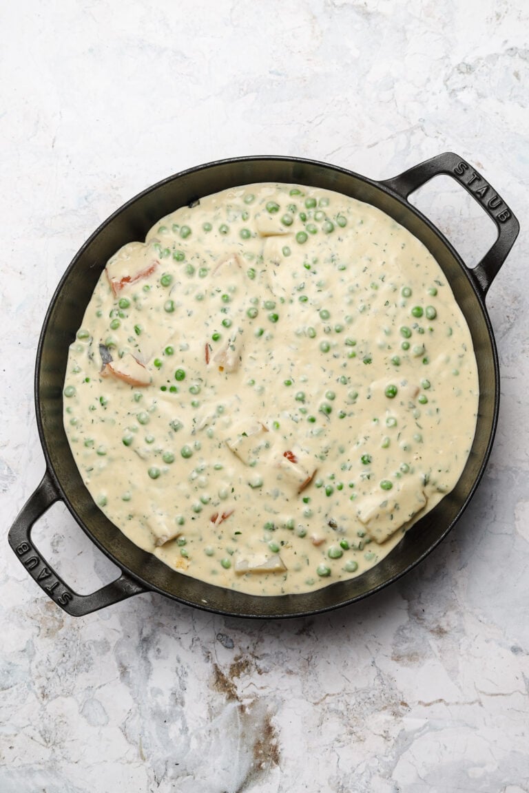 British Fish Pie with Flaky Phyllo Dough - Well Seasoned Studio