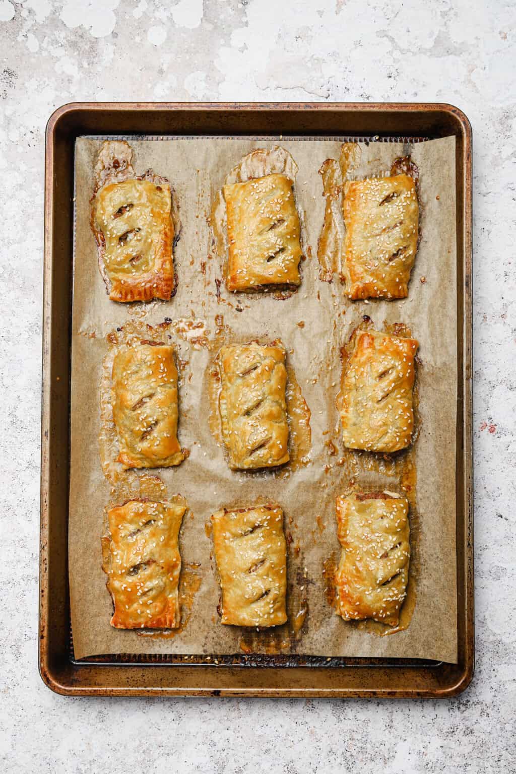 Baked British Sausage Rolls with Flaky Puff Pastry - Well Seasoned Studio