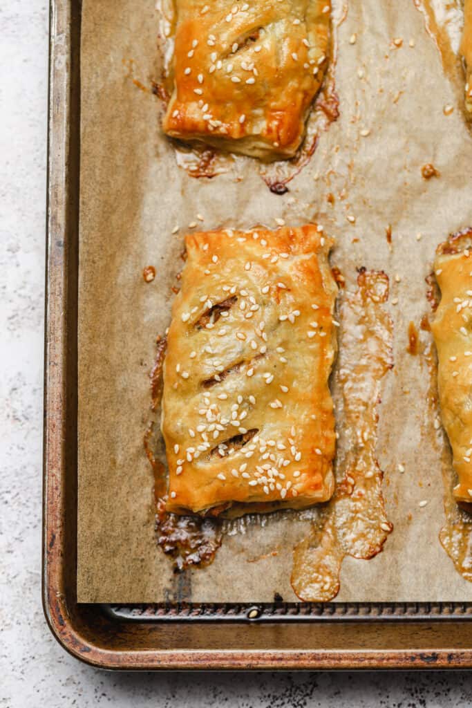 Baked British Sausage Rolls with Flaky Puff Pastry - Well Seasoned Studio