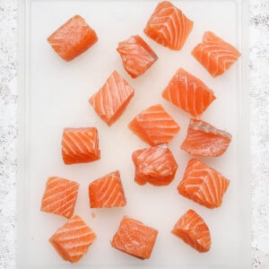 How To Cut Salmon For Salmon Bites - Well Seasoned Studio