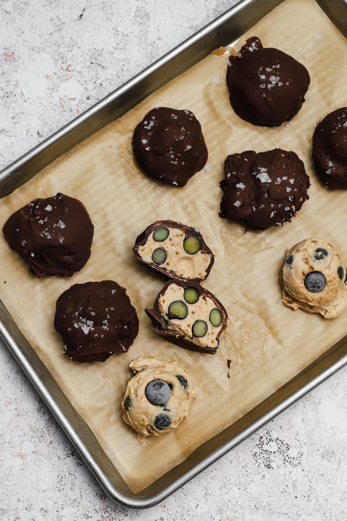 Frozen Greek Yogurt Bites with Cookie Butter - Well Seasoned Studio