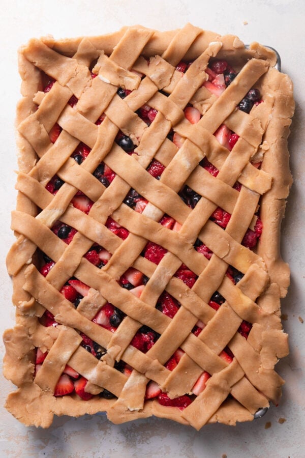 Triple Berry Slab Pie (Easily Yields 12 Servings!) - Well Seasoned Studio