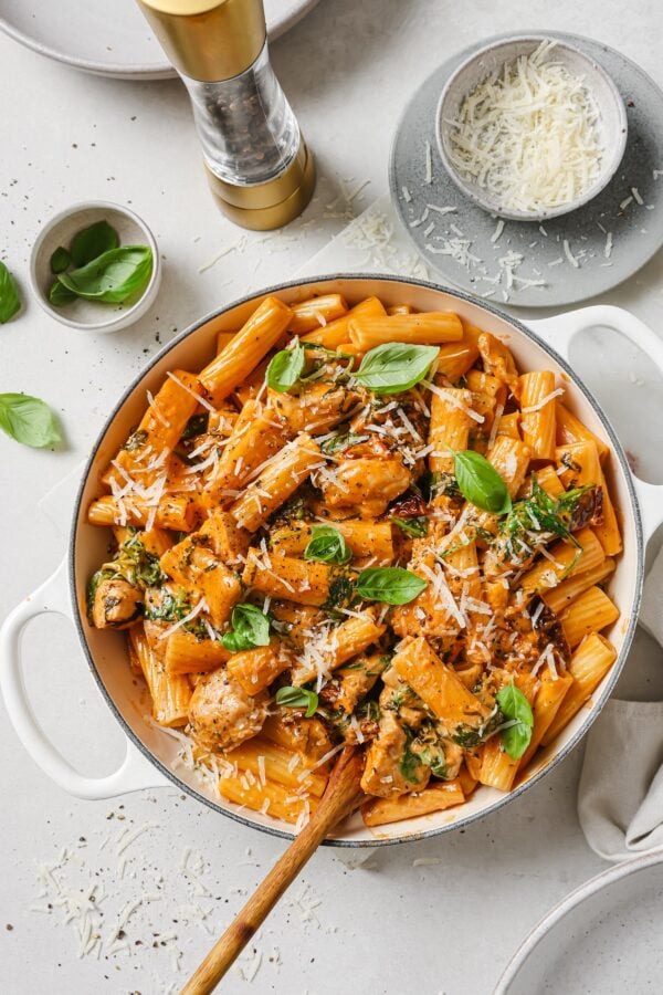 35-Minute Creamy Tuscan Chicken Pasta - Well Seasoned Studio