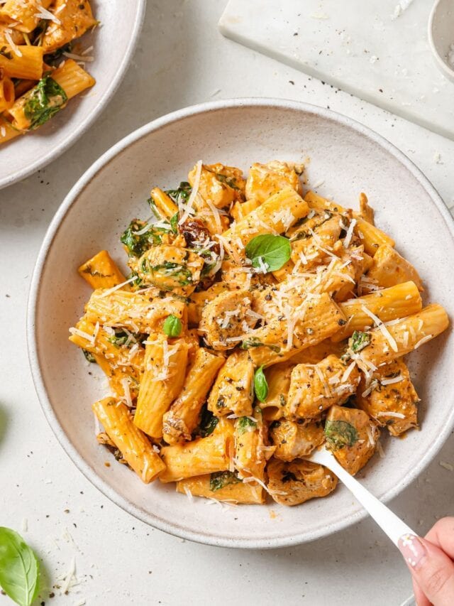 Tuscan Chicken Pasta with Sun Dried Tomatoes - Well Seasoned Studio
