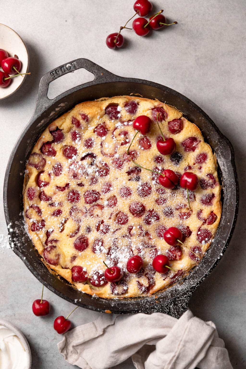 Cherry Clafoutis (Creamy & Custardy!) - Well Seasoned Studio