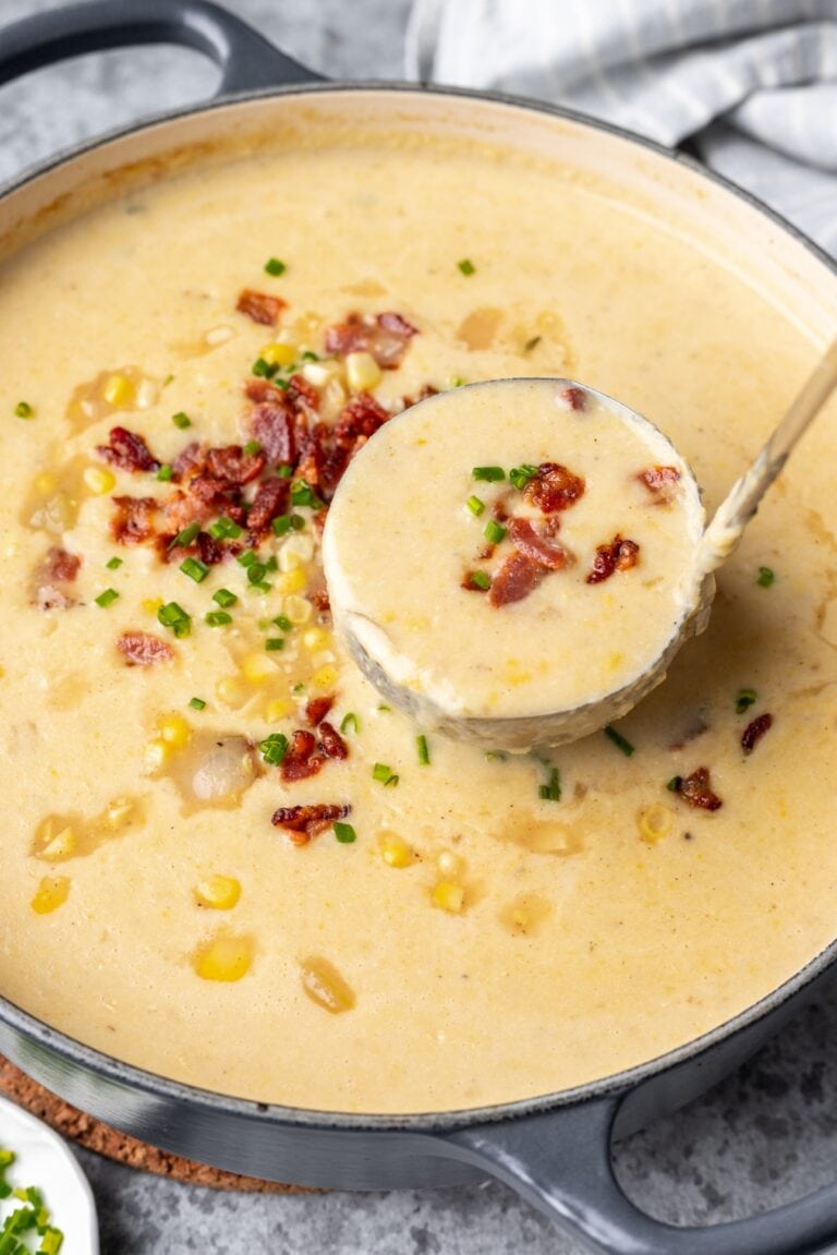 Creamy Corn Chowder with Bacon - Well Seasoned Studio