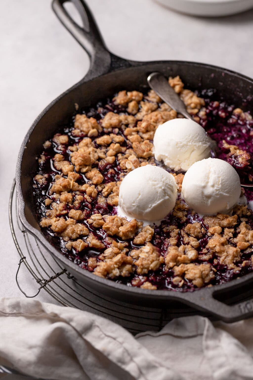 Warm Blueberry Crisp (Fresh or Frozen Blueberries) - Well Seasoned Studio
