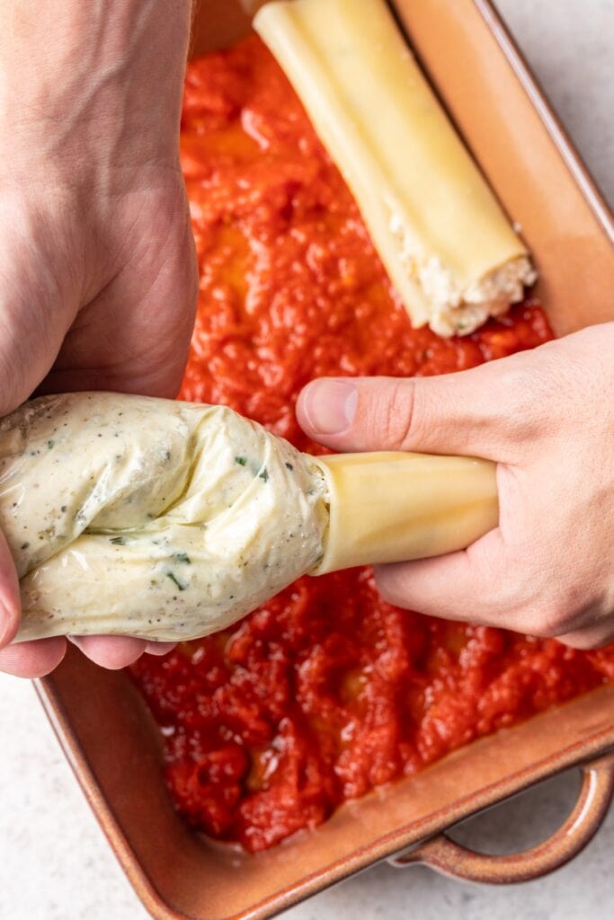 How To Make Three Cheese Manicotti - Well Seasoned Studio