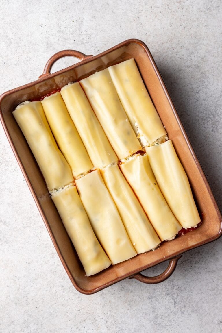 How To Make Three Cheese Manicotti - Well Seasoned Studio