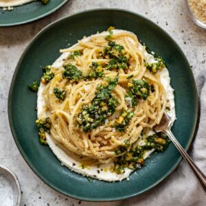 Lemon Ricotta Pasta with Walnut Gremolata - Well Seasoned Studio