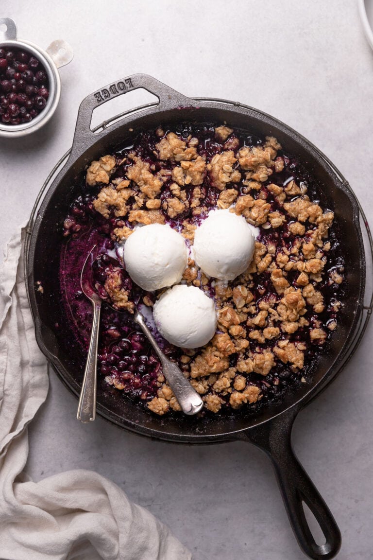 Warm Blueberry Crisp (Fresh or Frozen Blueberries) - Well Seasoned Studio